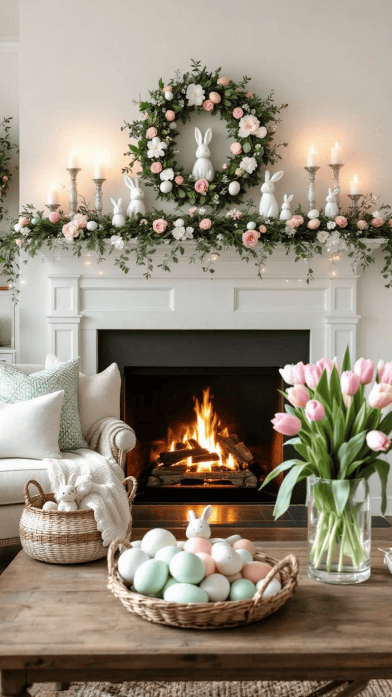 24 Stunning Spring Mantle Decor Ideas to Refresh Your Home!
