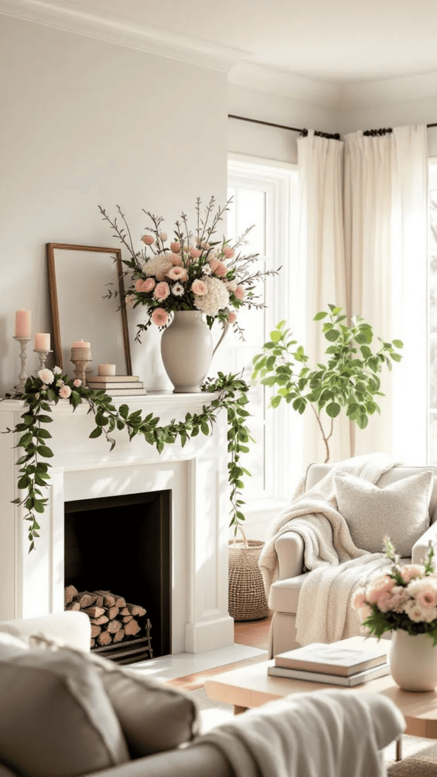 24 Stunning Spring Mantle Decor Ideas to Refresh Your Home!